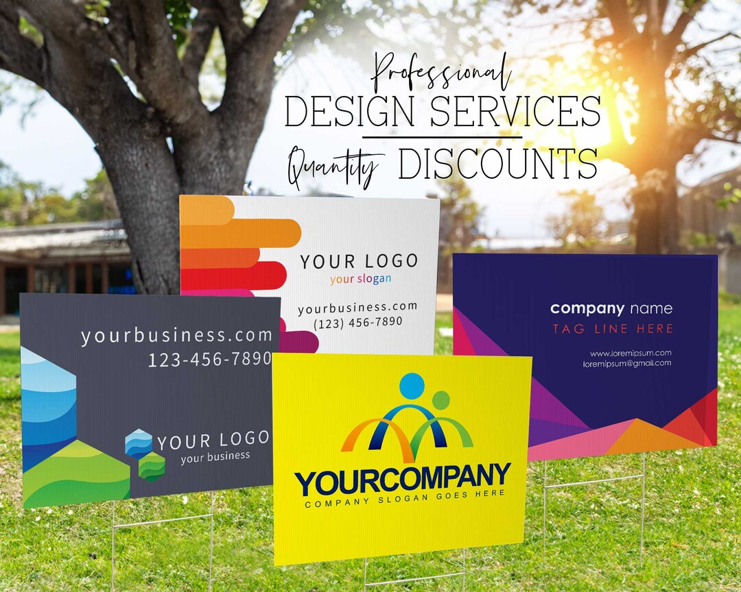 Yard Sign, Custom or Print Your Own Sign, 24"x18" Waterproof Corrugated ...