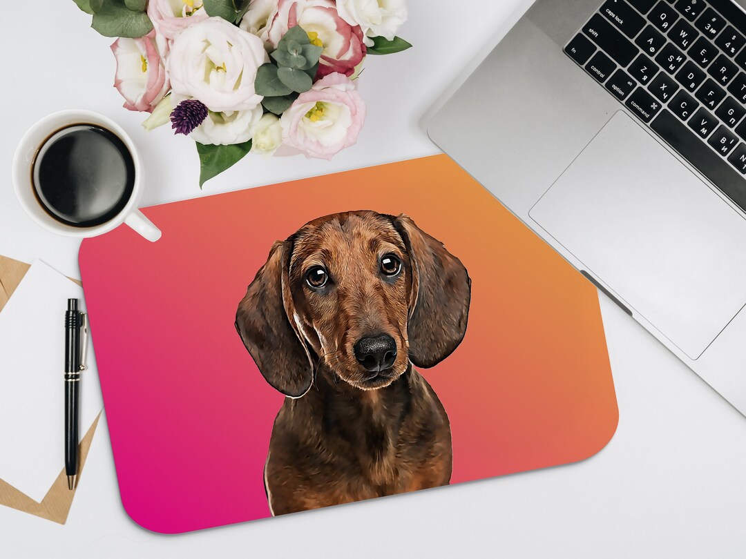 Pet Portrait Mousepad/desk Mat - Personalized Faux Oil Portrait, Custom ...