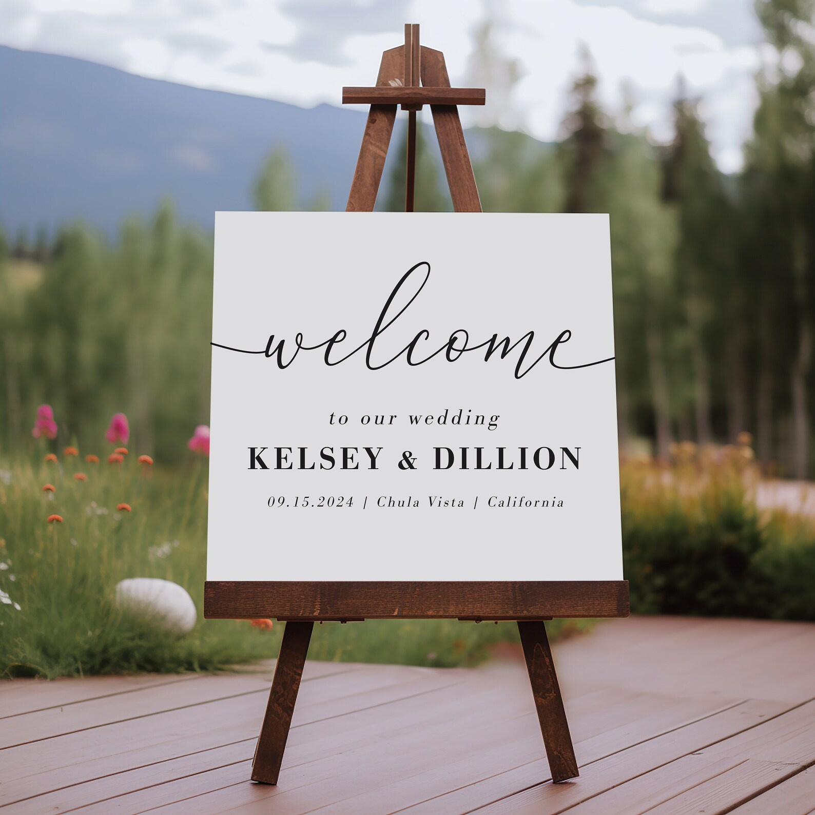 Wedding Welcome Sign, Minimalistic Wedding Reception Signs, Nuptial ...