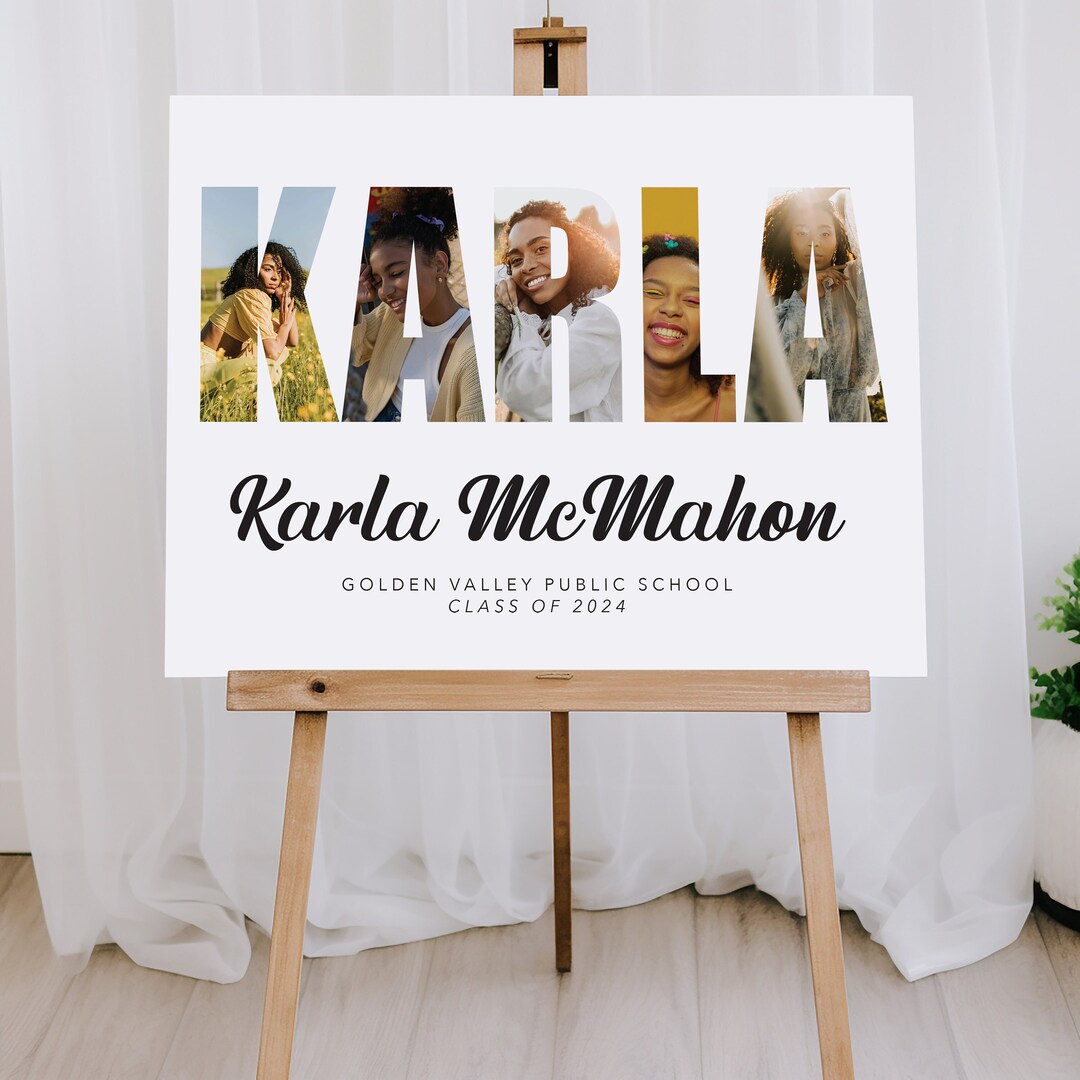 Your Name Graduation Photo Collage Board for Graduation Party, High ...