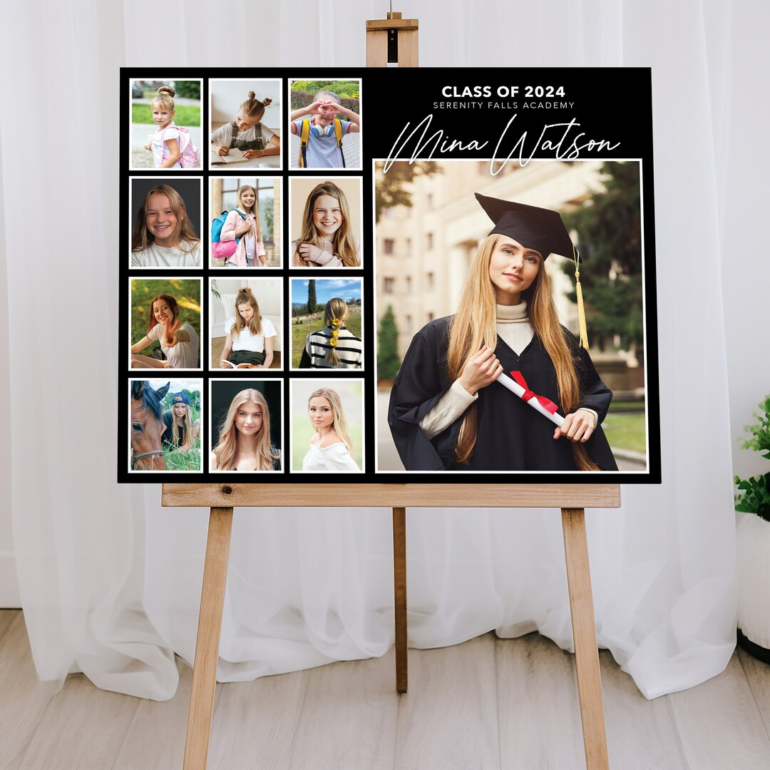 K-12 Graduation Photo Collage Board, High School SENIOR Class of 2024 ...
