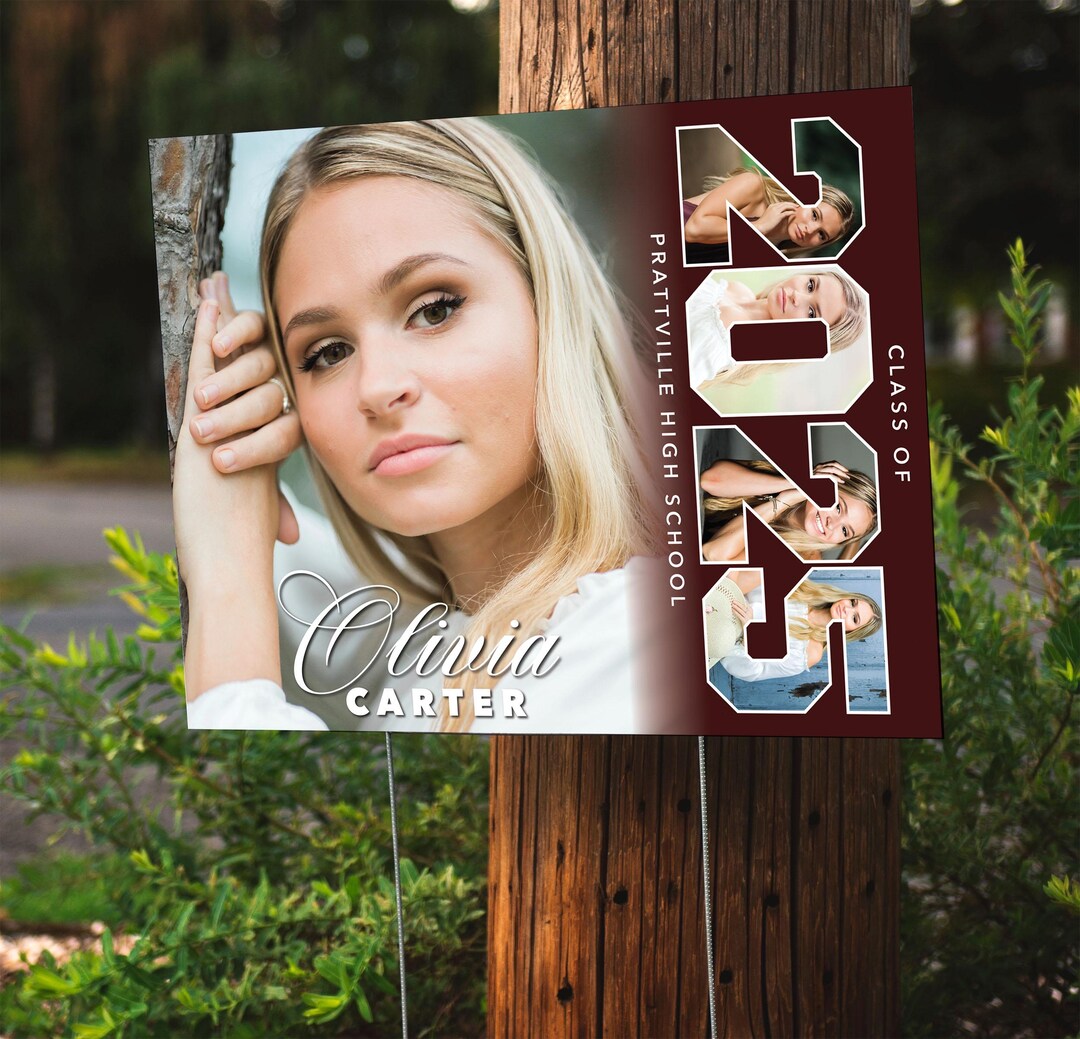 Custom 2025 Senior Yard Signs - 24''x18'' Coroplast Yard Sign With H ...
