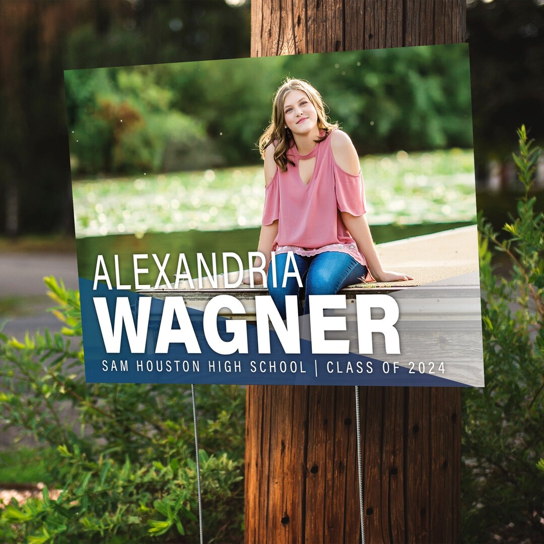 Senior Graduation Sign - Custom Coroplast Front Yard Sign With H-stake ...