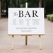 Custom Wedding Bar Sign: Modern Drinks Menu, Foam Board or Canvas - Etsy