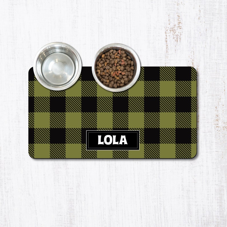 Personalized Pet Mat With Custom Name, Non-slip Placemat, 2 Sizes ...
