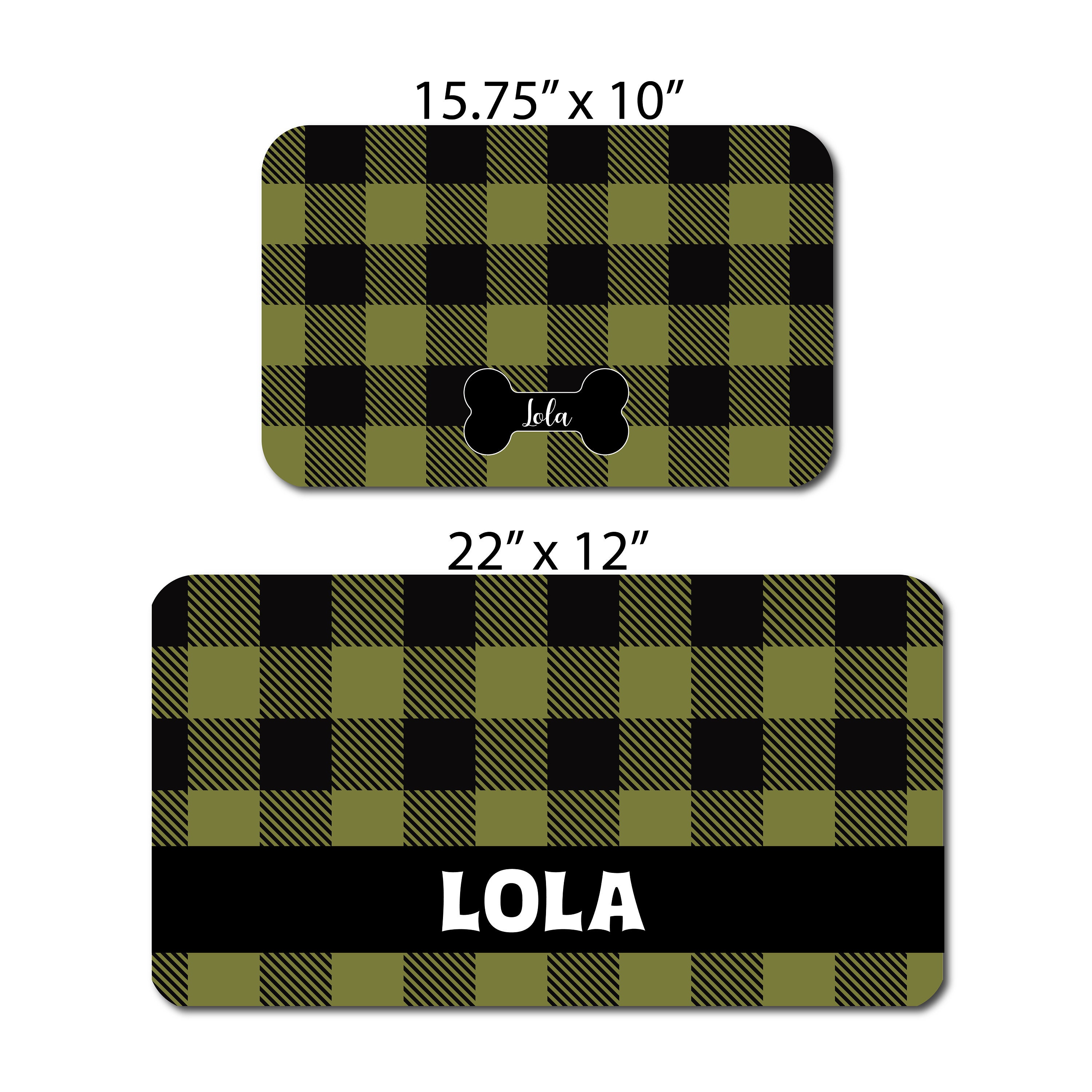 Personalized Pet Mat With Custom Name, Non-slip Placemat, 2 Sizes ...