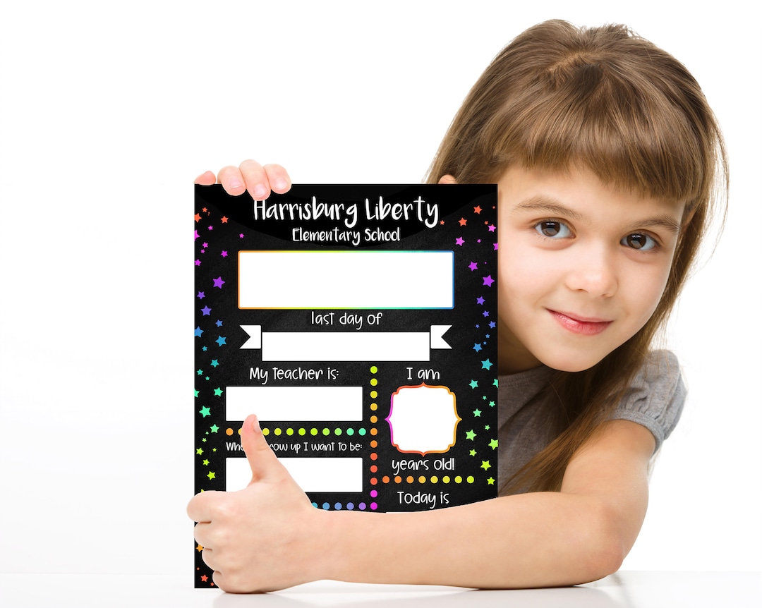 First and Last Day of School Dry Erase Board, Back-to-school Whiteboard ...