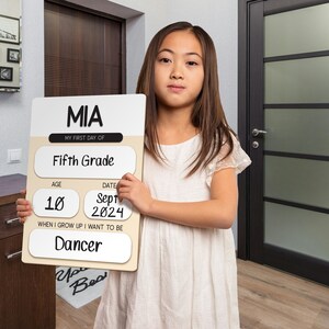 Personalized First Day of School Whiteboard With Name, Back-to-school ...