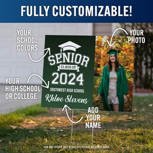 Custom Senior Yard Signs - 24''x18'' Coroplast Yard Sign With H Stake ...