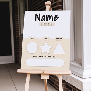 Back-to-school Whiteboard With Personalized Name, First Day of School ...