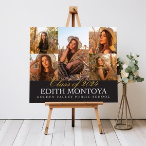 5 Photo Class of 2025 Graduation Collage | Grad Party Welcome Sign ...