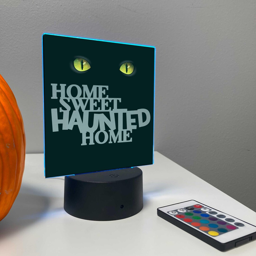 Halloween Decor Light-up Table Sign, Acrylic Sign Displays 16 LED ...
