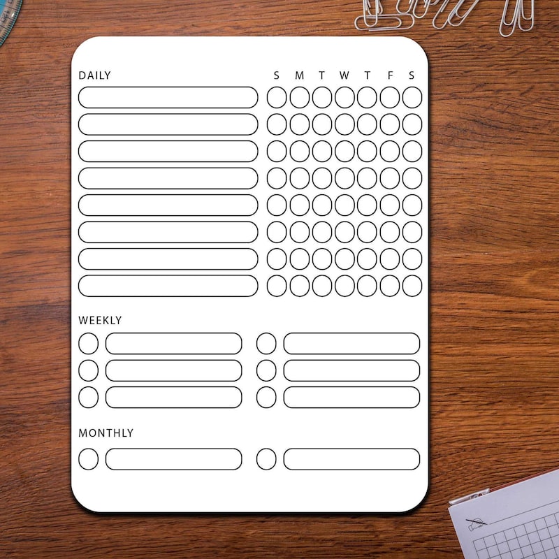 Dry Erase Chores Chart Blue - Etsy