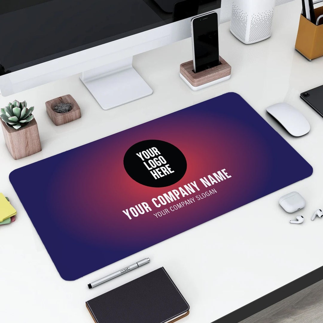 Custom Logo Desk Mat: Personalized Company Mousepad, Office Accessories ...