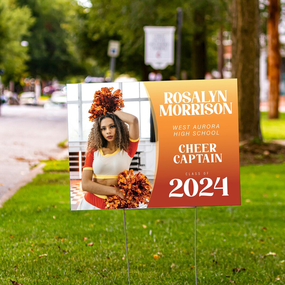 Senior Graduation Lawn Sign 24''x18'' Custom Coroplast Front Yard Sign ...