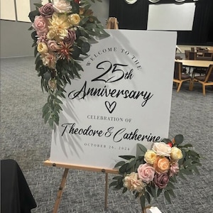 Anniversary Party Entrance Sign, Welcome to the Couple's Anniversary ...