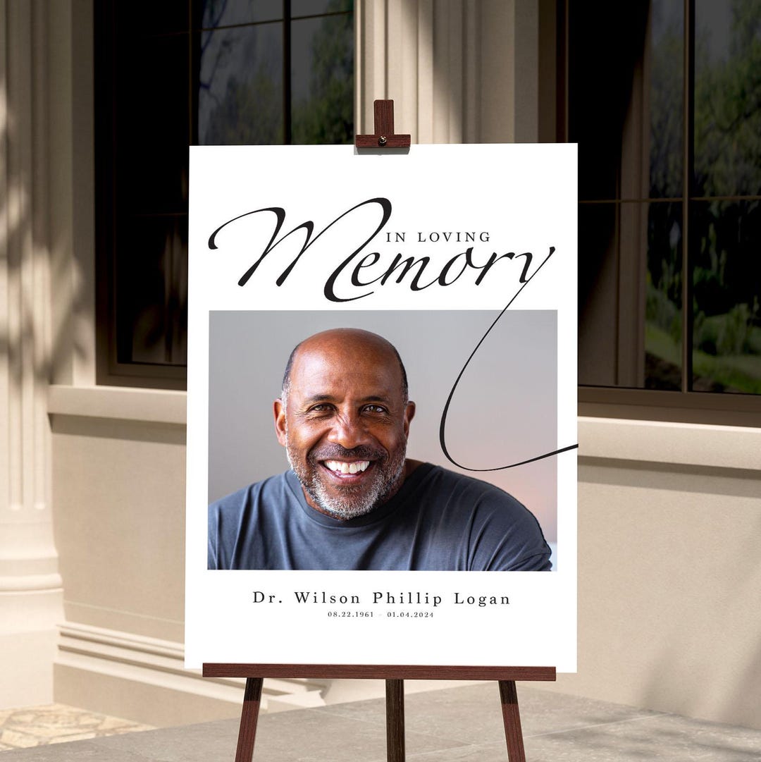 Memorial Service Welcome Sign, Funeral Sign, Personalized in Loving ...