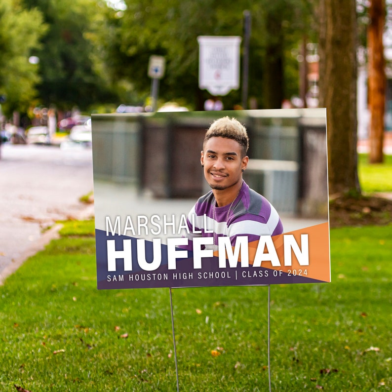 Senior Graduation Sign Custom Coroplast Front Yard Sign With H-stake ...