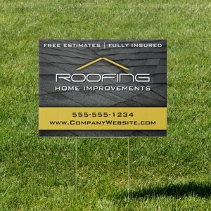 Yard Sign, Custom or Print Your Own Sign, 24"x18" Waterproof Corrugated ...