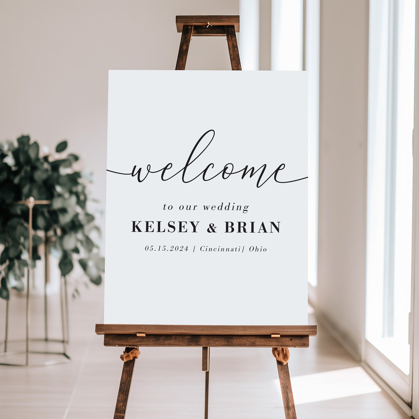 Wedding Welcome Sign, Minimalistic Wedding Reception Signs, Nuptial ...