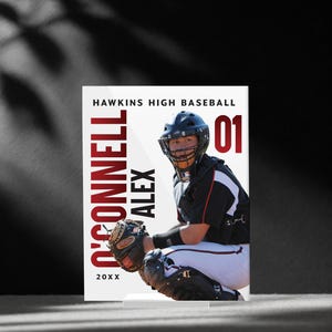 High School Baseball Acrylic Plaque W Stand Sports Desk Display, Senior ...