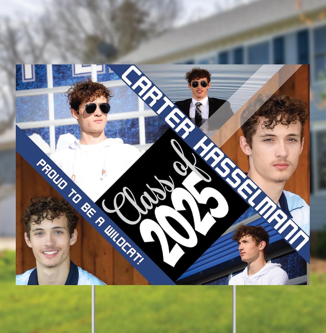 Senior Yard Signs, Graduation Yard Sign, Personalized 24''x18'' Custom ...