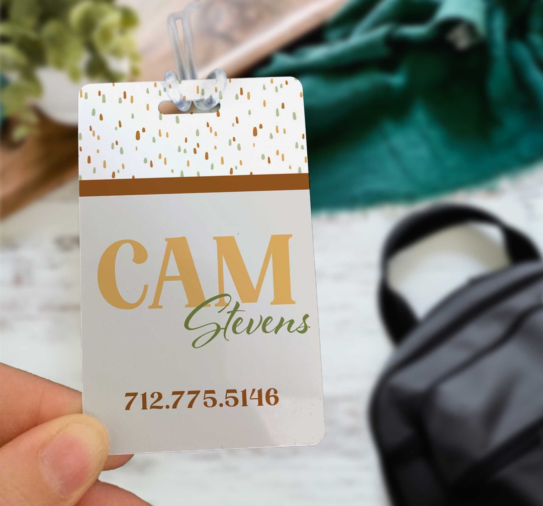 Bag Tag for Backpack, 2.125 X 3.375 Inch Plastic ID Tag, School and ...