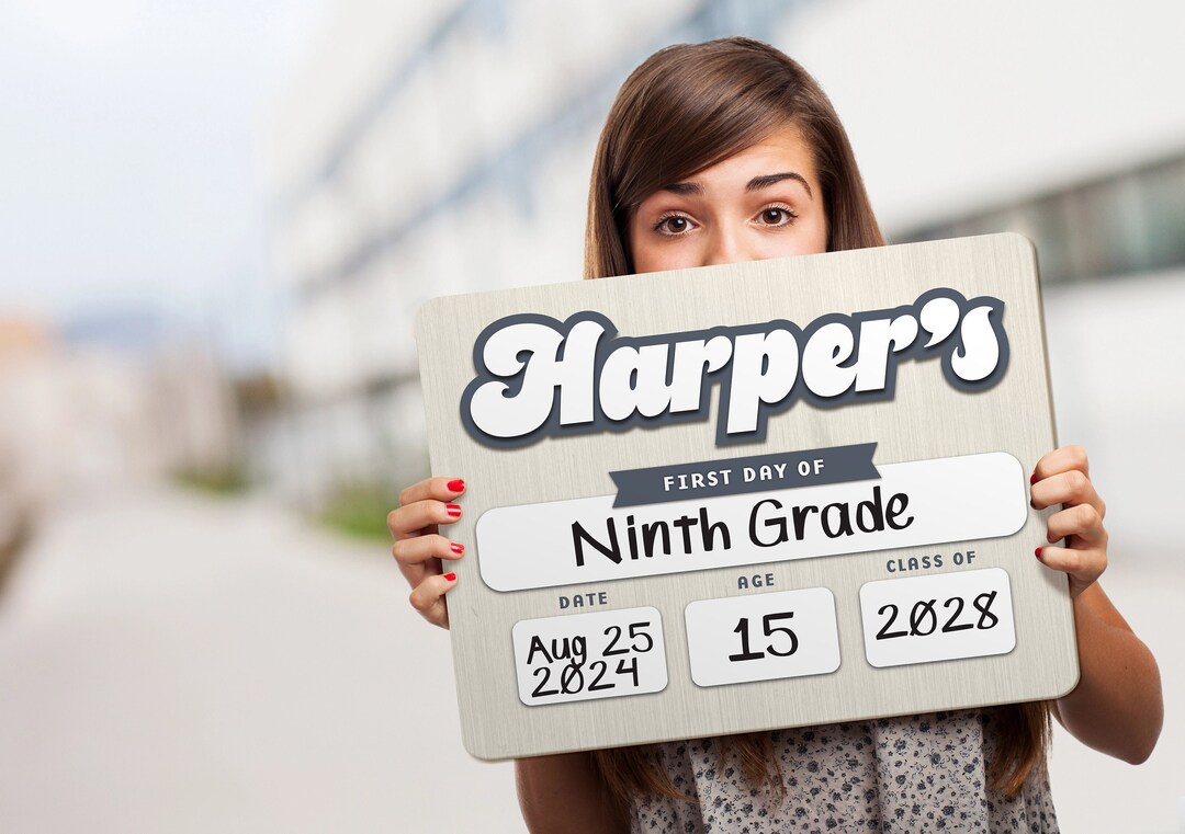 Personalized Name - First Day of School Whiteboard Photo Prop, Back-to ...
