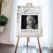 Personalized Funeral Welcome Sign W/ Photo, Leaves and Gold Border ...