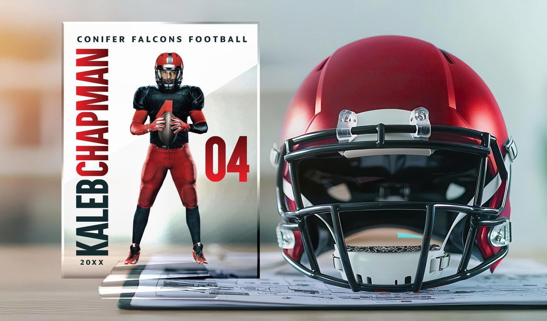 High School Football Acrylic Plaque W Stand Sports Desk Display, Senior ...