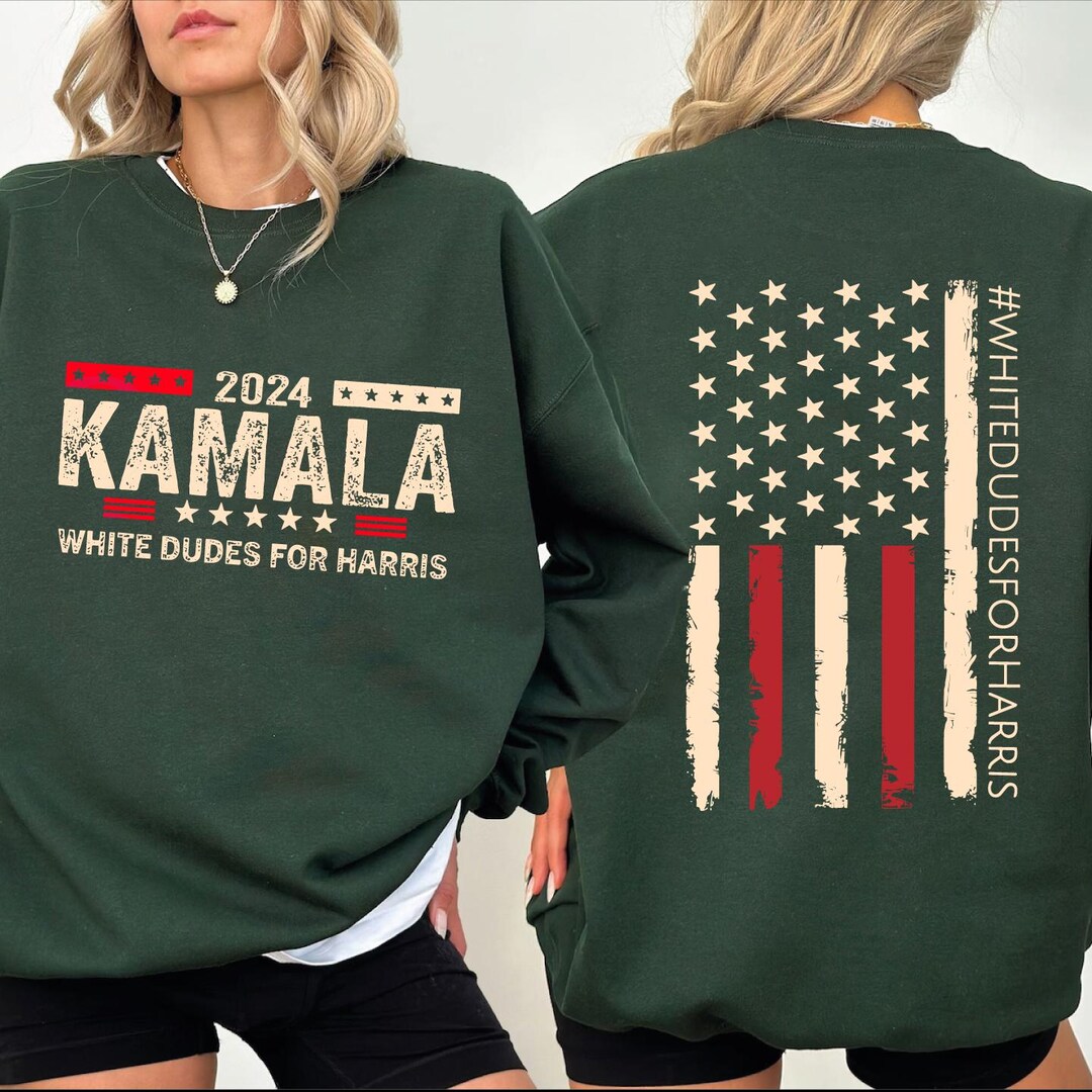 White Dudes for Harris Sweatshirt, Kamala Harris 2024 Sweatshirt, Madam ...