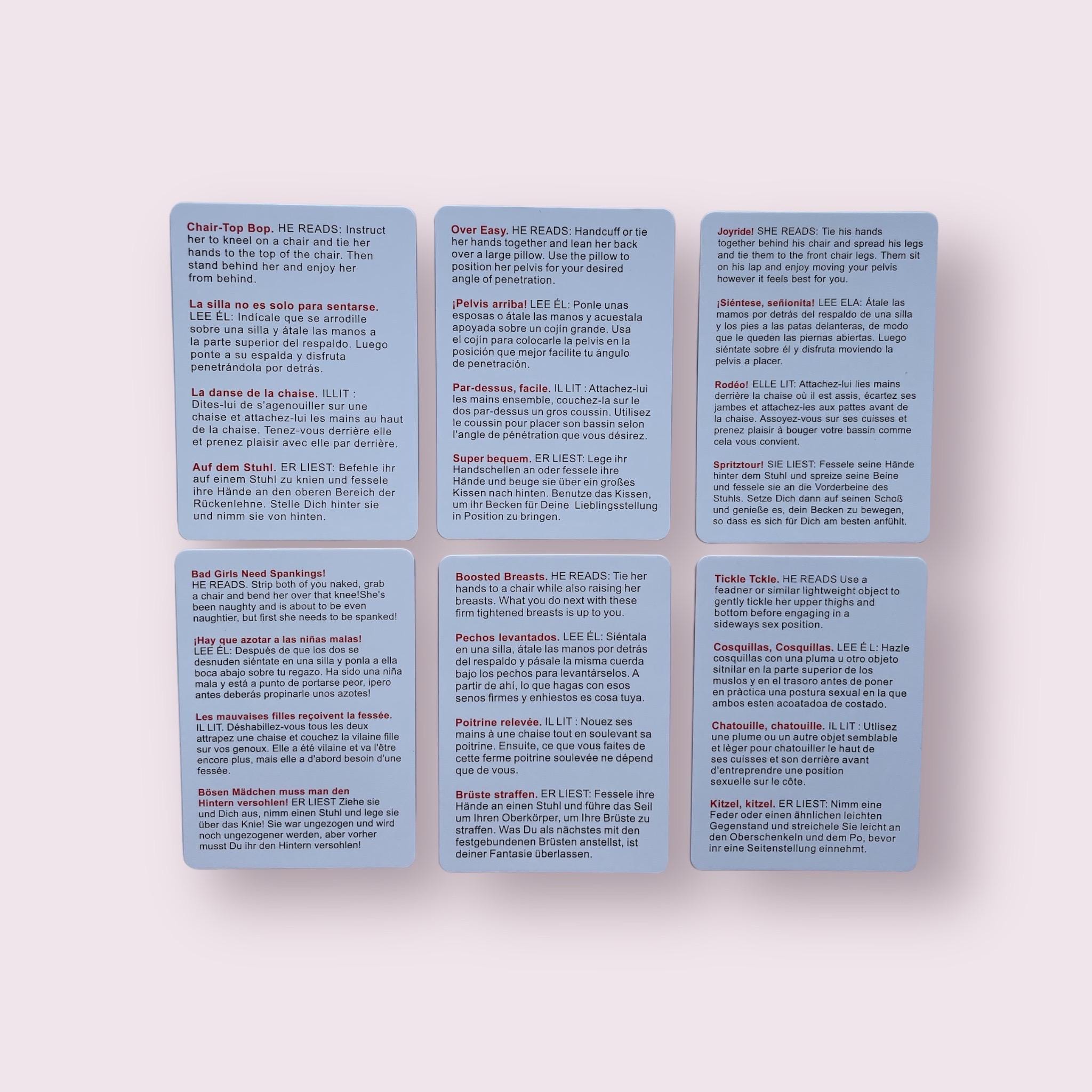 Couple Game, Sex Position Card Game, 50+ Sex Card Game, Bedroom Spark ...