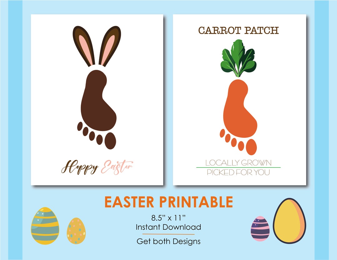 Easter Footprint Crafts | Easter Craft for Kids/toddlers - Etsy