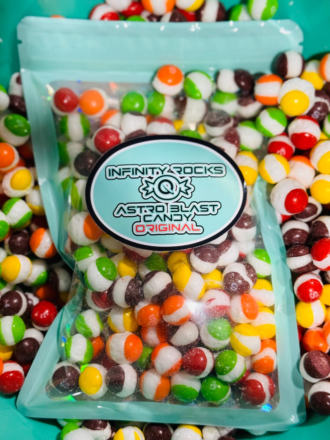 Astro Blast Candy Infinity Rocks - Original, Crunchy Fruity Snack, 5 ...