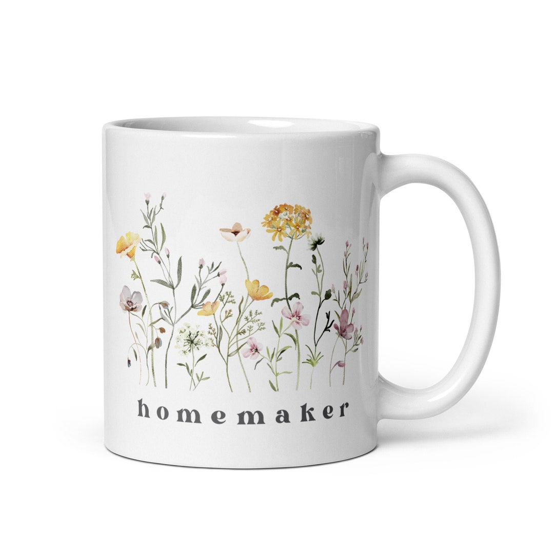 Wildflower Coffee Mug, Garden Lover Gift, Homemaker Gift, Garden Coffee ...