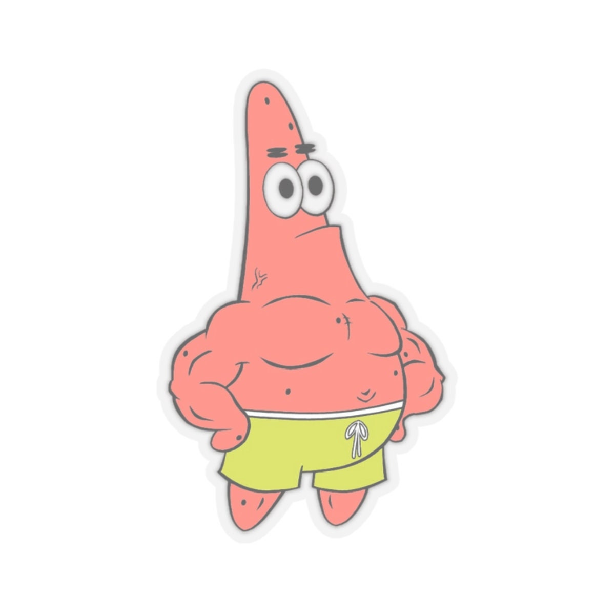 Patrick Star Sticker, Strong Patrick Kiss-cut Stickers, Spongebob ...