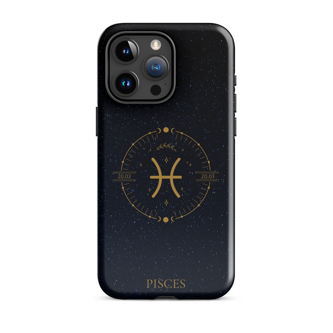 Pisces Fish Gold Phone Case Dreamy Water Sign Design Celestial Artistic ...
