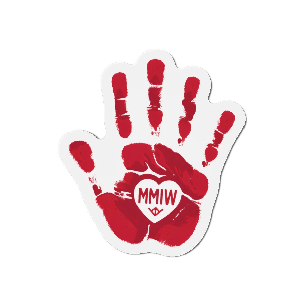 Red Hand MMIW Die-cut Magnet No More Stolen Sisters Missing and ...