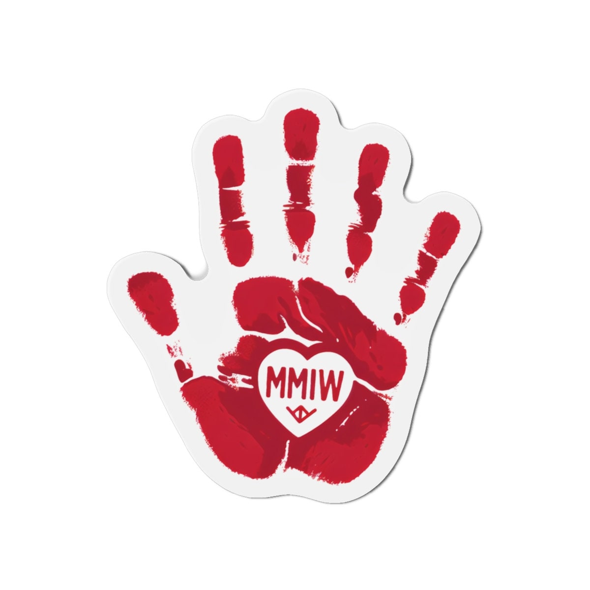 Red Hand MMIW Die-cut Magnet No More Stolen Sisters Missing and ...