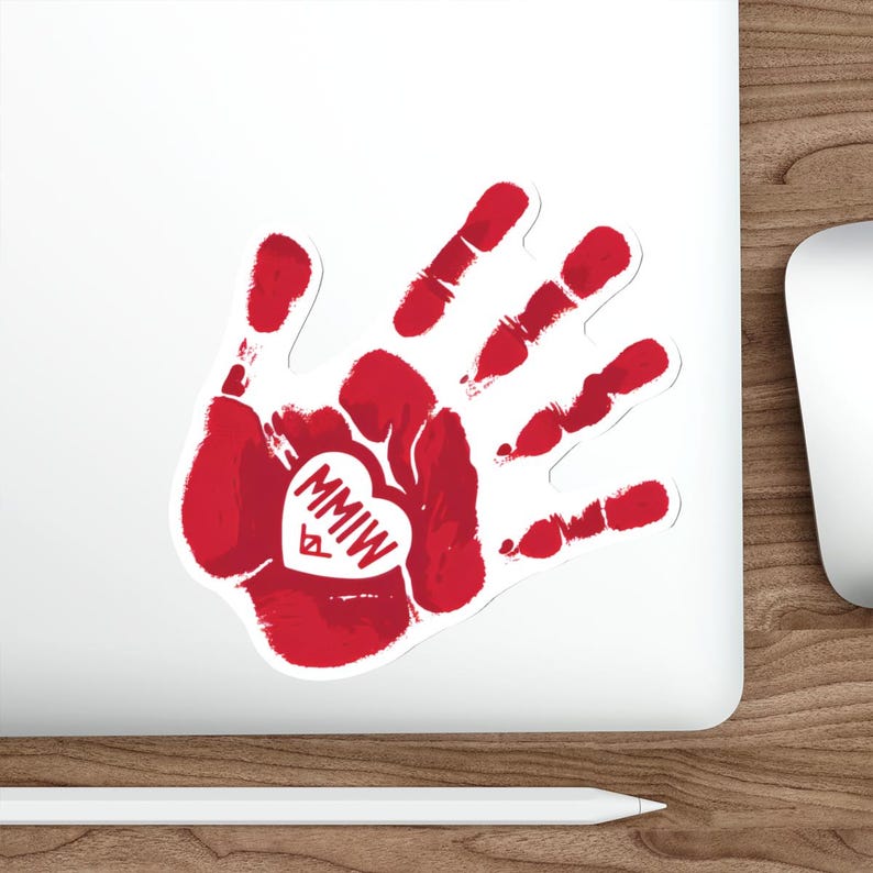 Red Hand MMIW Kiss Cut Sticker || No More Stolen Sisters || Missing and ...
