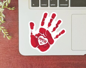 MMIW Awareness Decal Red Hand No More Stolen Sisters Bubble-free ...