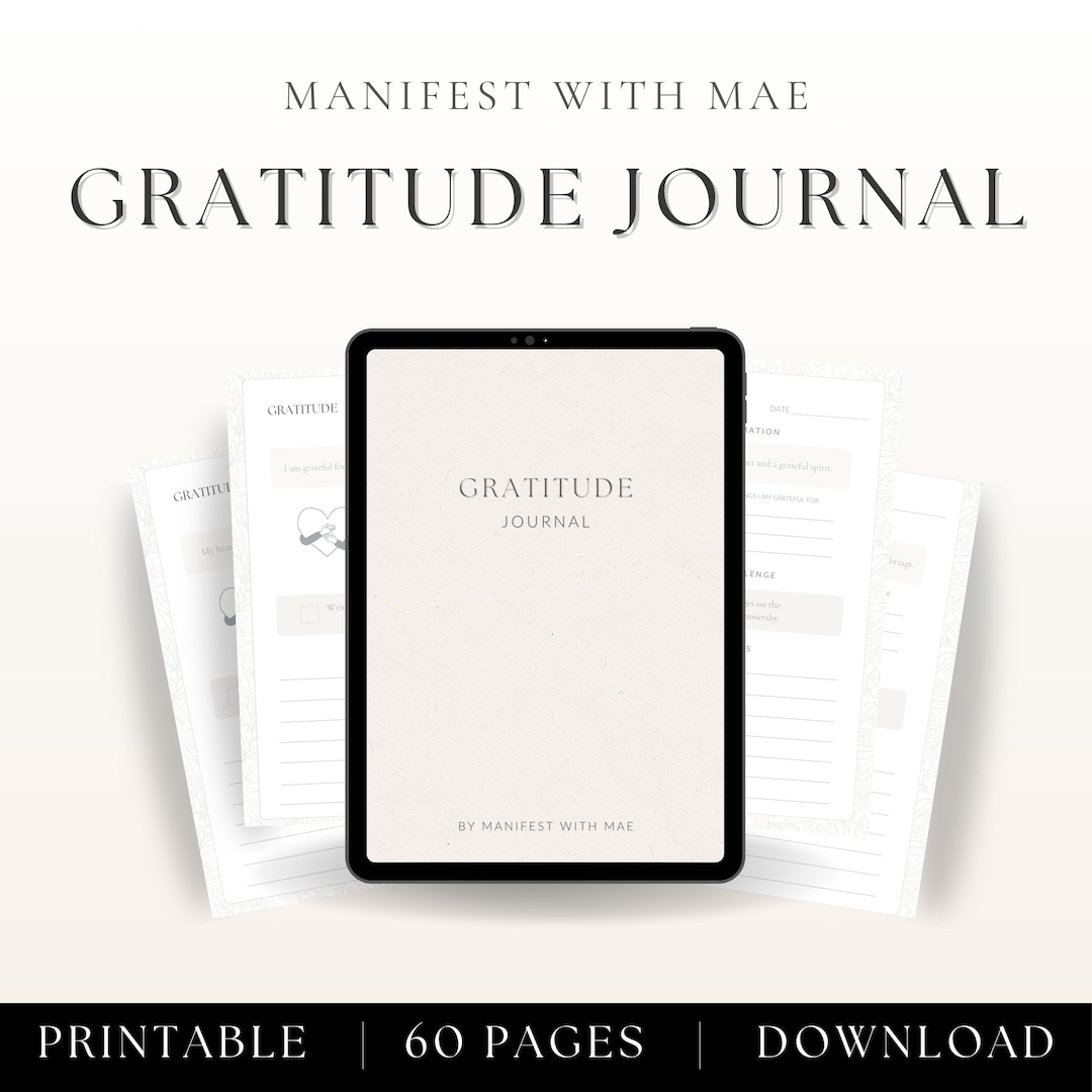 Gratitude Journal - Printable | Prompts | Affirmations | Kindness Tasks ...