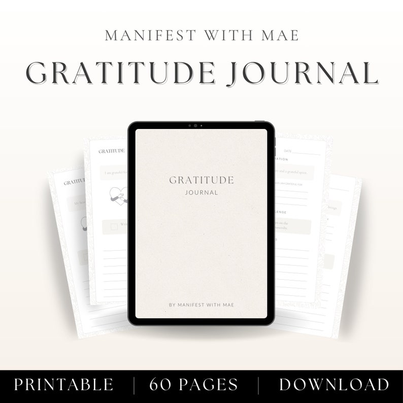 Gratitude Journal - Printable | Prompts | Affirmations | Kindness Tasks ...
