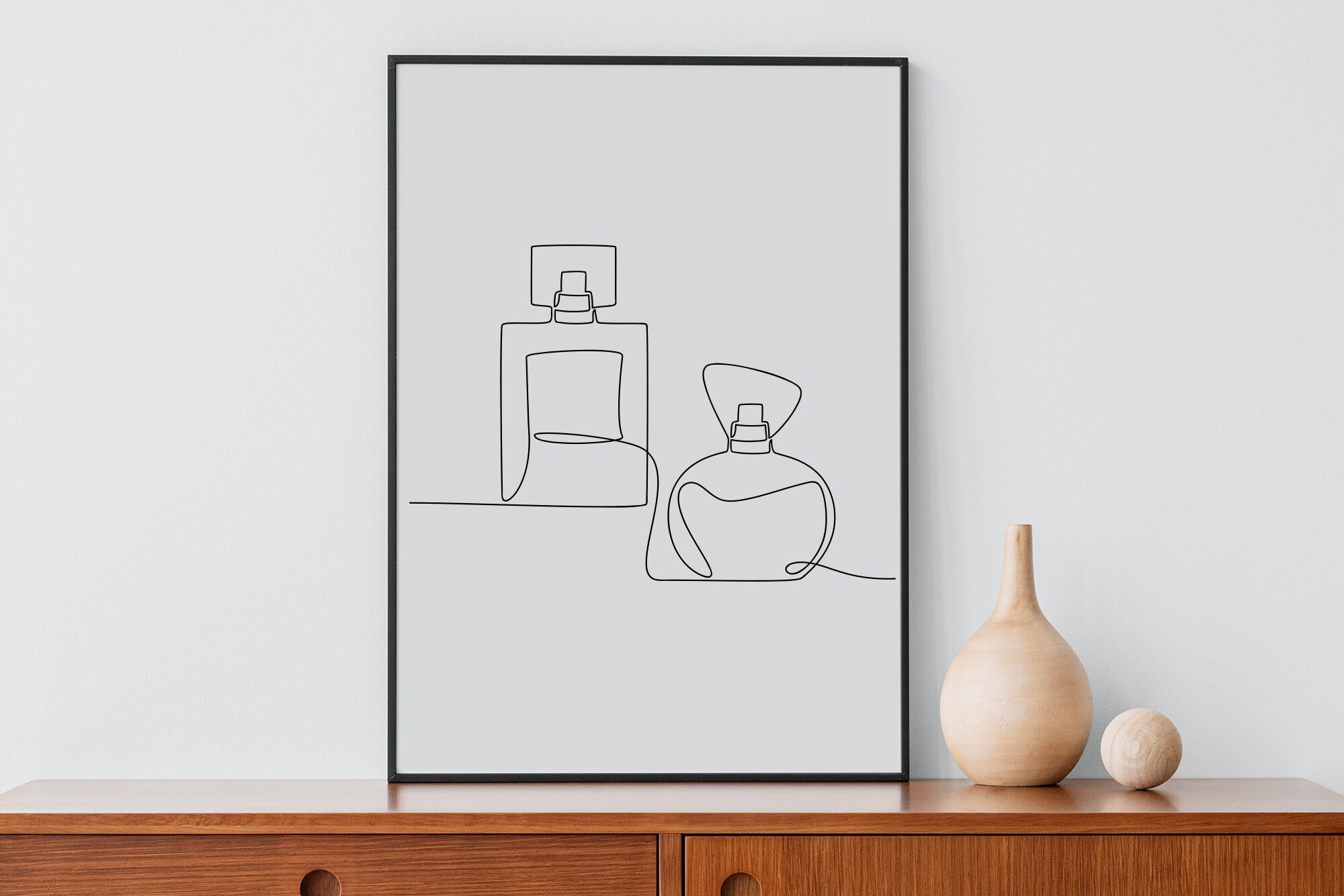 Perfume Line Art Perfume Wall Art Decor Perfume Bottle Print Fashion ...