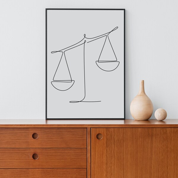 Justice Scale Poster - Etsy