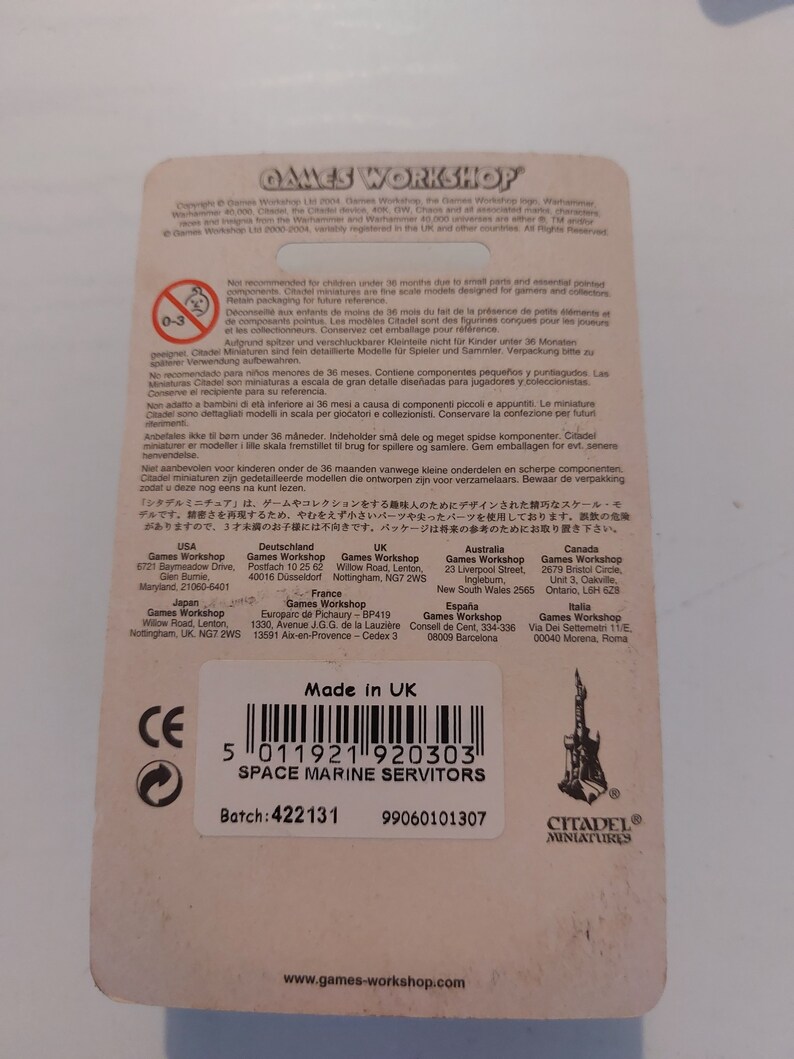 Warhammer 40k Space Marine Servitors New 2004 - Etsy