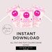 Preppy Girl Bday Invitations, Hot Pink Party Bday Printable Invite ...