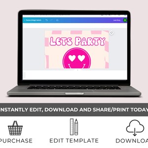 Preppy Girl Bday Invitations, Hot Pink Party Bday Printable Invite ...