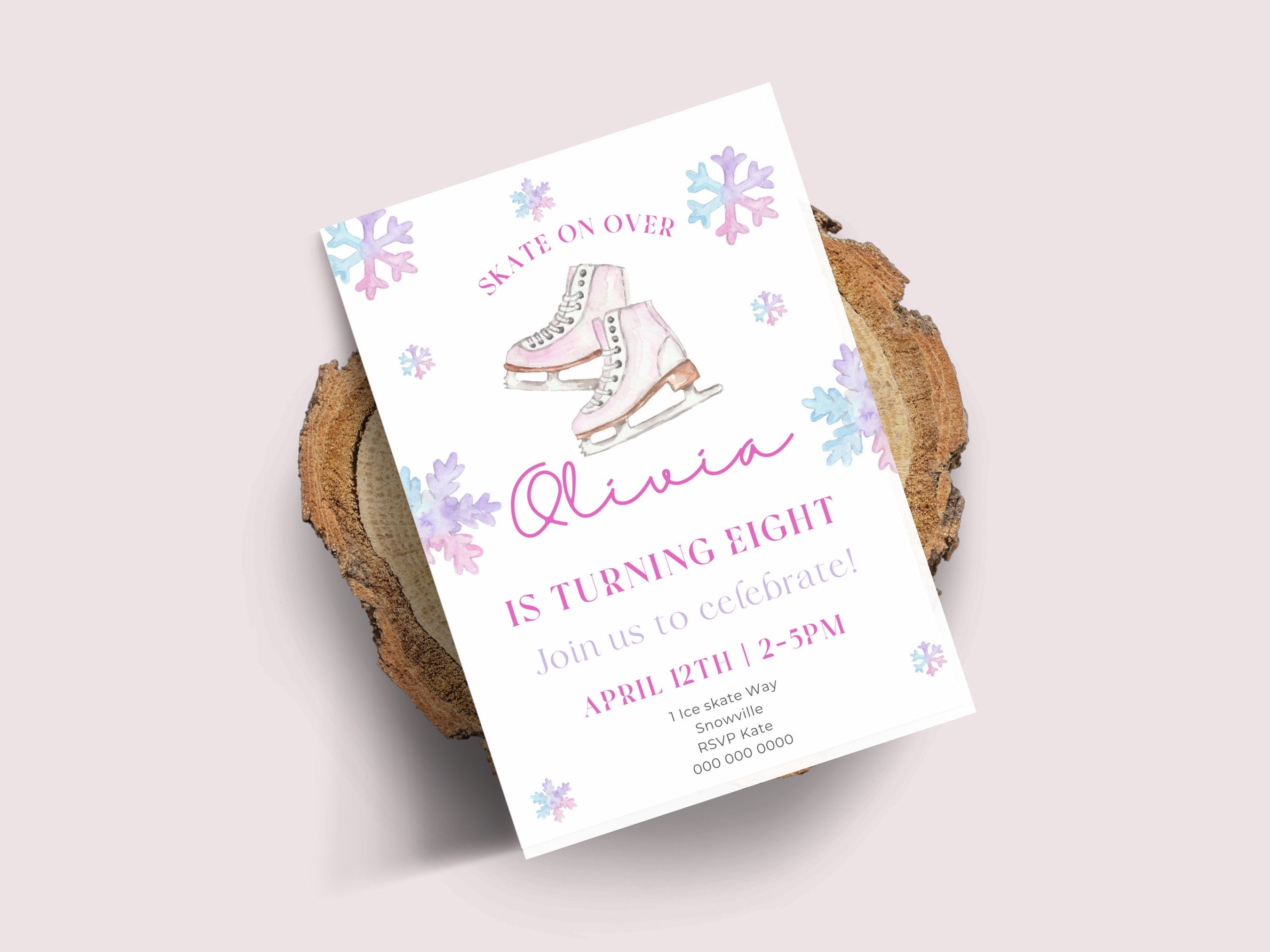 Ice Skate Birthday Party Invitation Download, Ice Skate Party , Skate ...