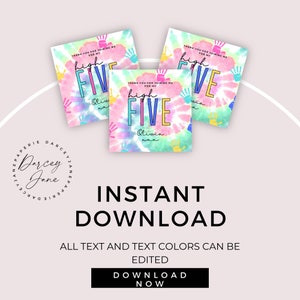High Five Thank You Tags, Hi Five Favor Tags , Editable High Five ...